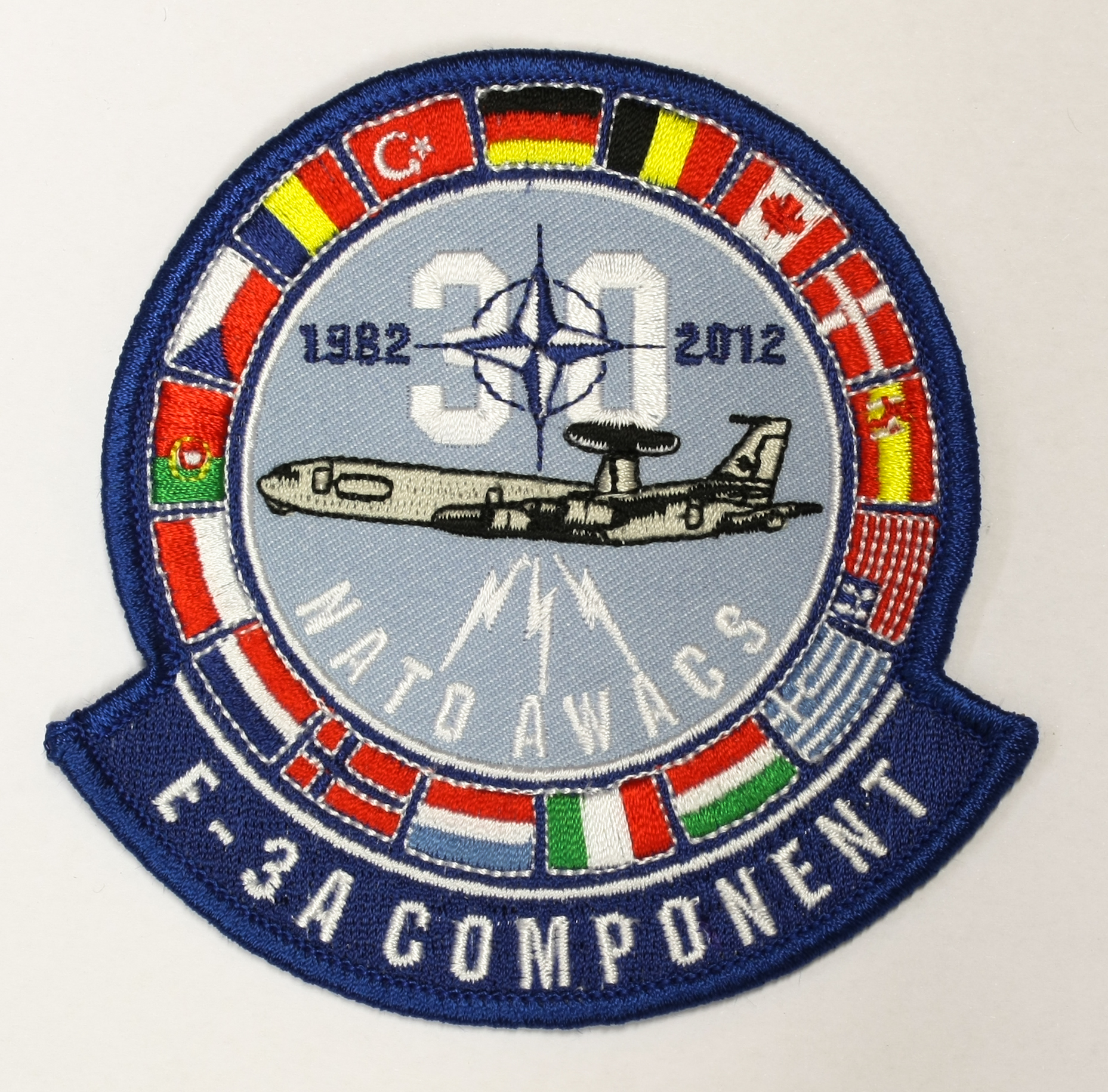 30 Jahre NATO Awacs E3A Component Aufnäher patch | Sticker Shop Strerath