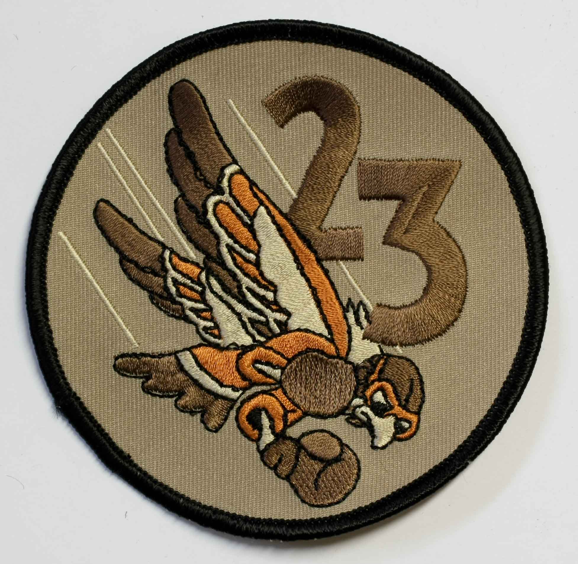 USAFE, 23.TFS. 23.Tactical Fighter Squadron patch, Aufnäher, desert ...