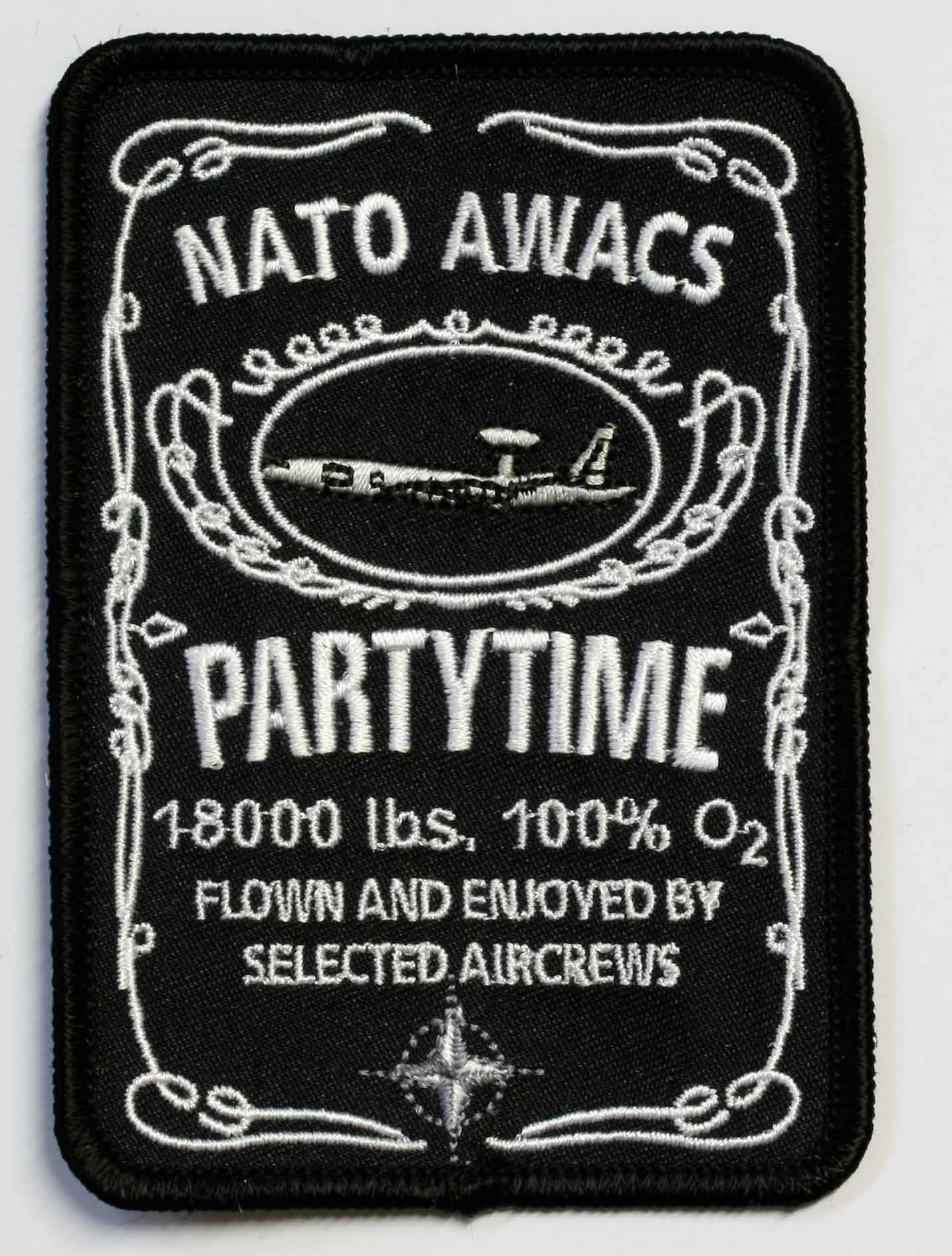 NATO Awacs E-3A, Partytime, Aufnäher, patch | Sticker Shop Strerath