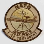 NATO Awacs E3A Component 1 Version desert Aufnäher patch | Sticker Shop ...
