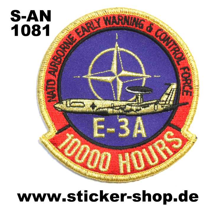 NATO Awacs E-3A Component 10.000 HOURS Flugstunden Aufnäher patch ...