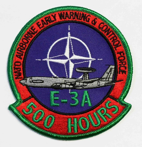NATO Awacs E3A AEW&C 500 Flugstunden Aufnäher patch | Sticker Shop Strerath