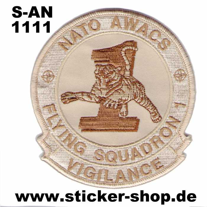 Nato Awacs Squadron 1 Tiger wüstentarn, desert, Aufnäher, patch ...