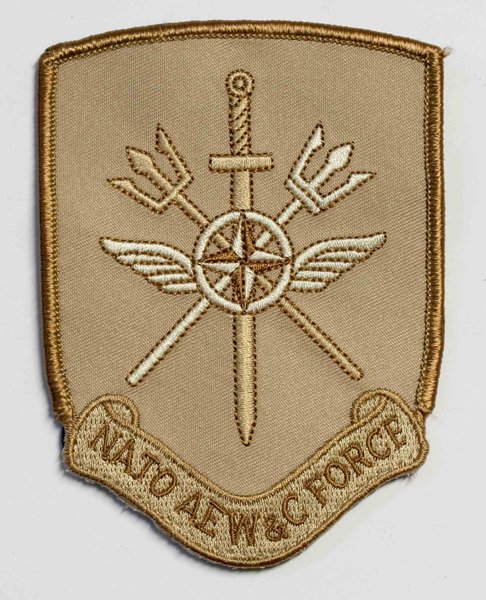 NATO AEW & C Force wüstentarn Aufnäher AWACS patch | Sticker Shop Strerath