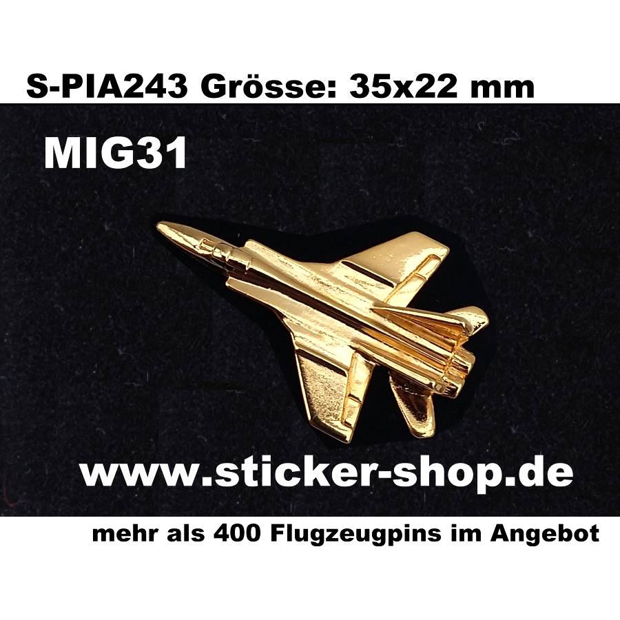 MiG 31, MiG-31, Anstecker, Flugzeug, pin, Anstecknadel | Sticker Shop ...