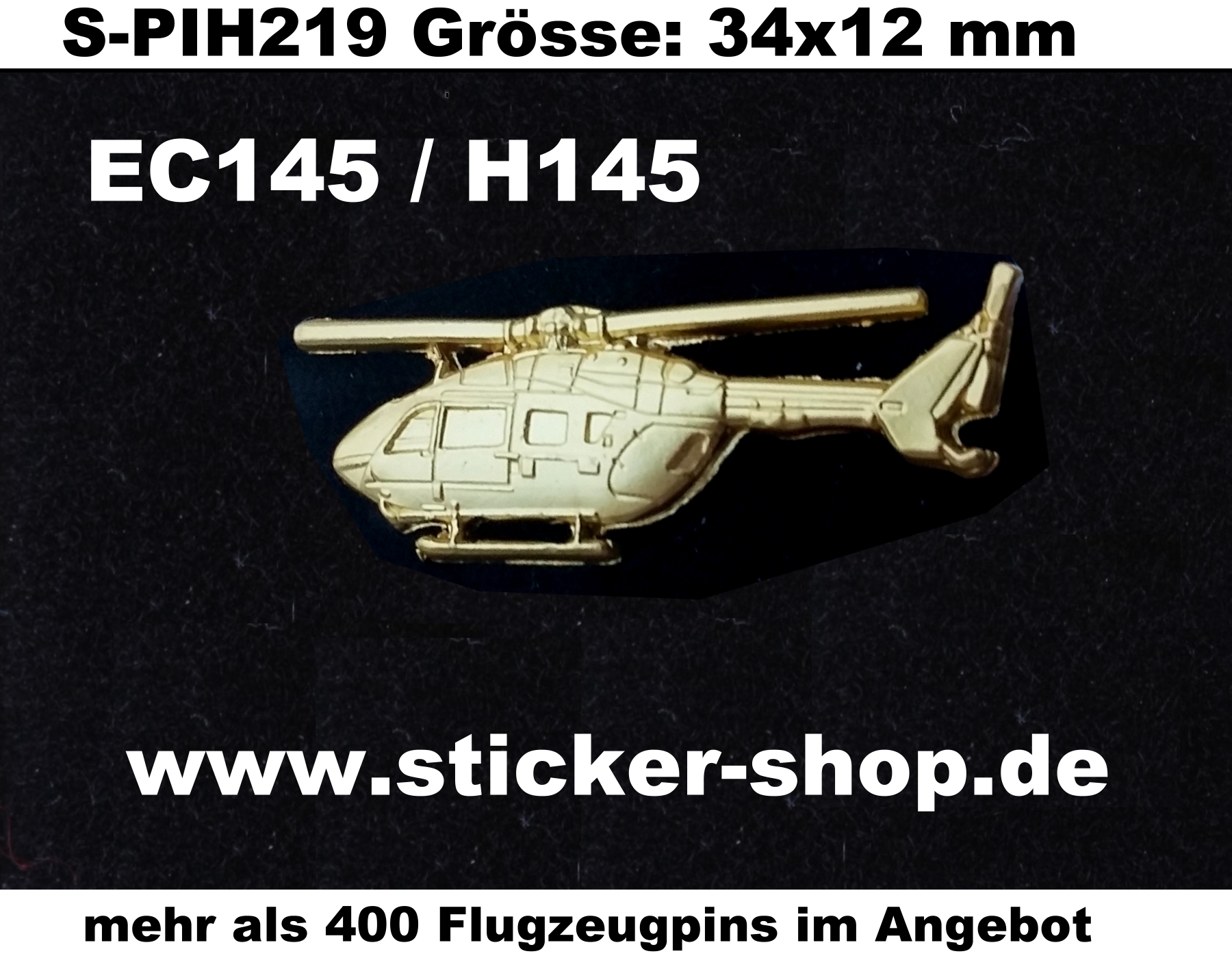 EC145, EC-145, H145, Anstecker, pin, Anstecknadel | Sticker Shop Strerath