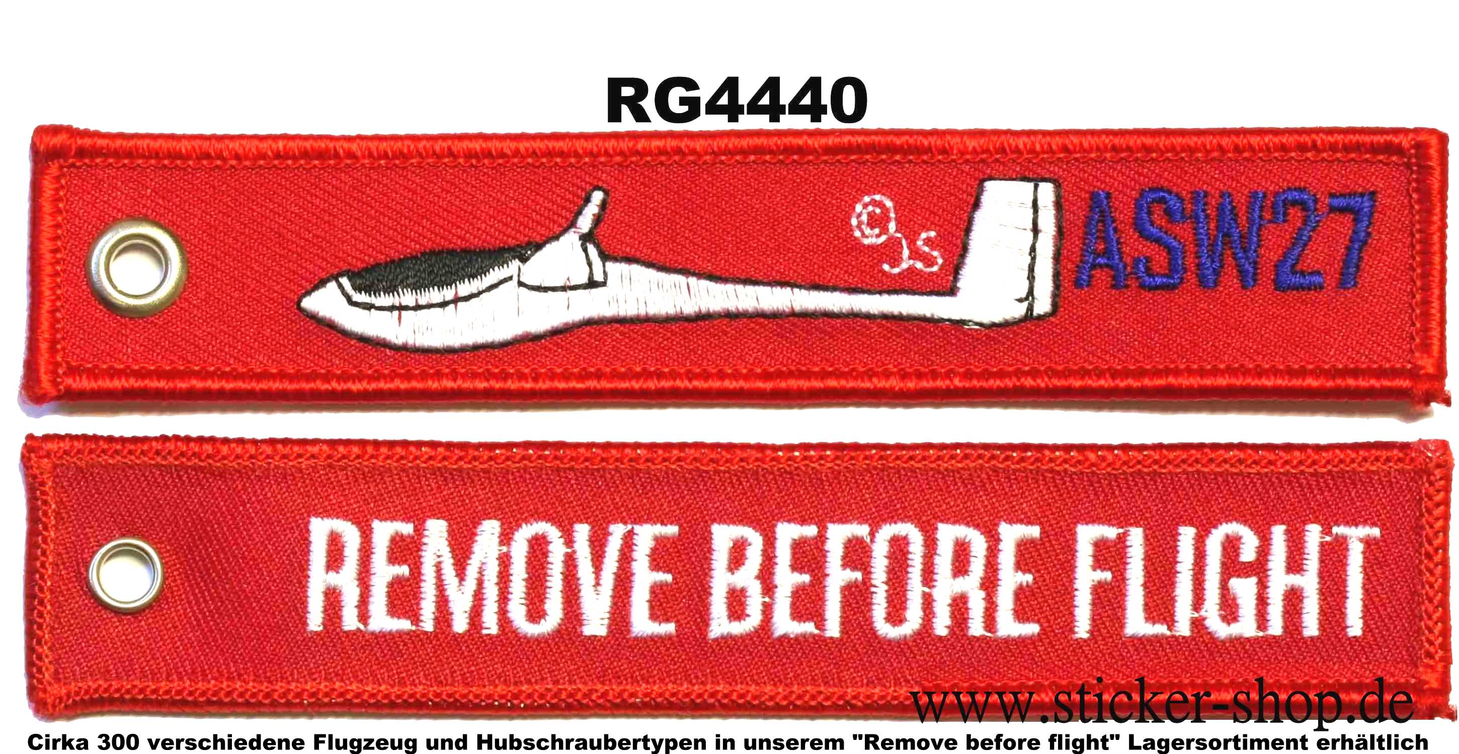 RBF, ASW27, Remove before flight, ASW-27, ASW- 27 Schlüsselanhänger ...