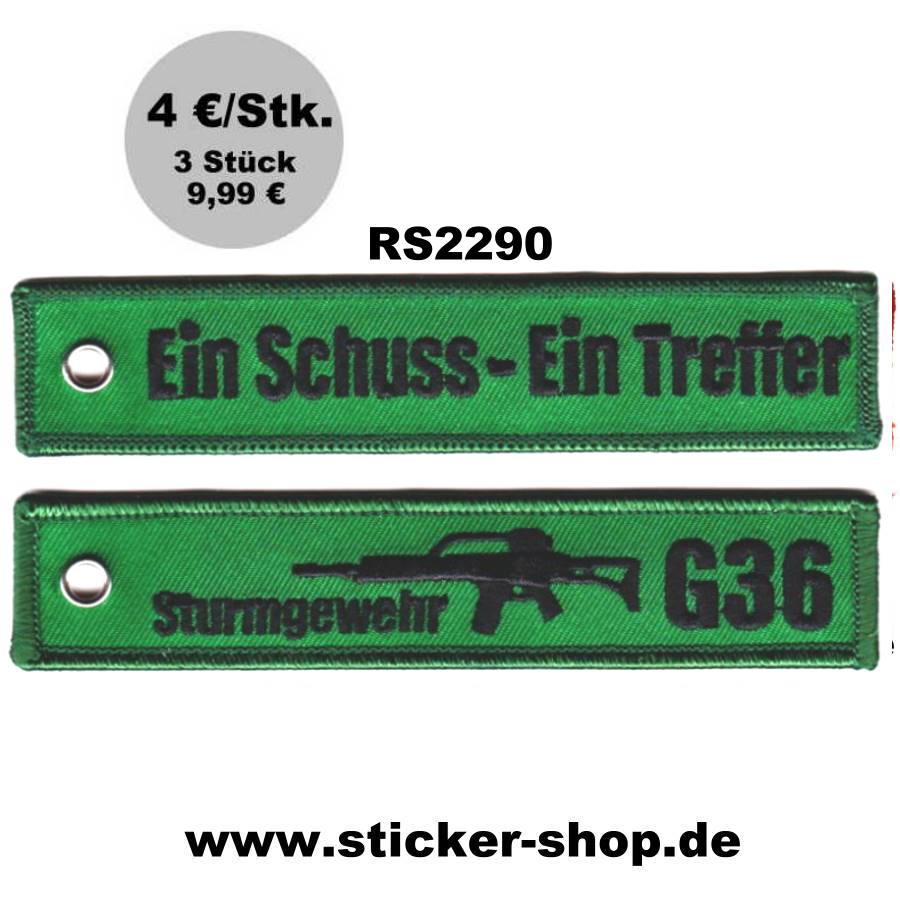 Rem, G36 Sturmgewehr, Bundeswehr, Schlüsselanhänger | Sticker Shop Strerath
