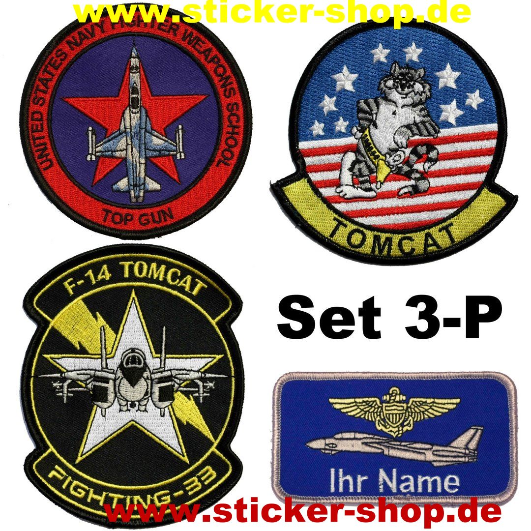 TOP GUN. F-14, Tomcat, US Navy, patch, Aufnäher, Set 3 | Sticker Shop ...
