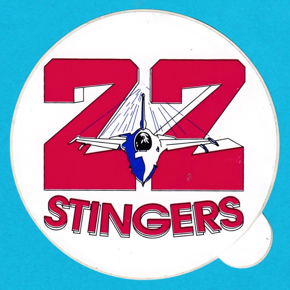 22.FS 22.Fighter Squadron Stingers, F16, Aufkleber, sticker, zap ...