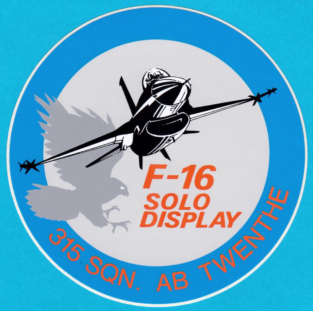 F16, F-16, Solo Display, 315,Squadron RNLAF, Klu Aufkleber, sticker ...
