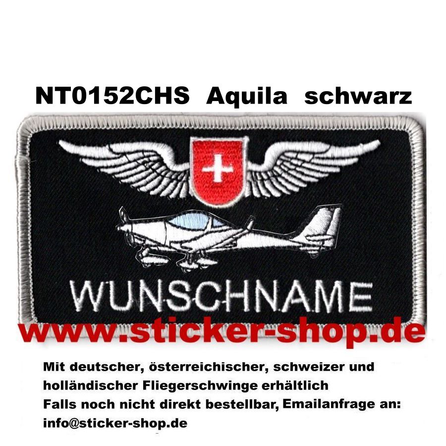 nametag, Piloten, Namensschild, Aquila, Aufnäher, patch, Schweiz ...