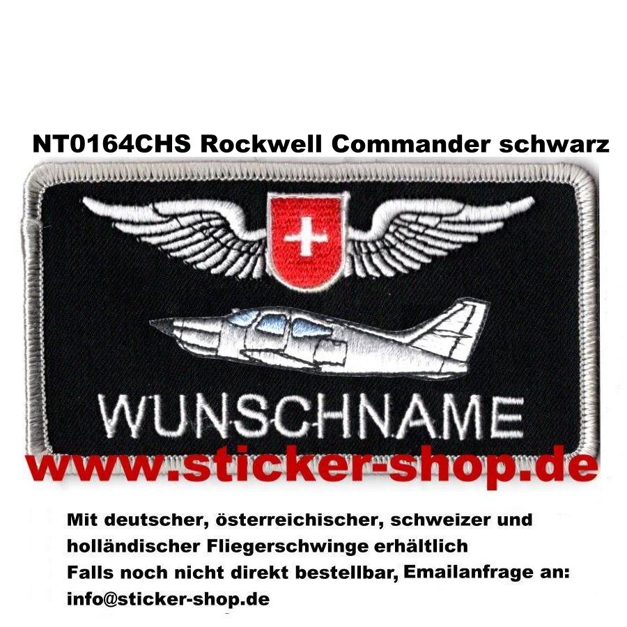 nametag, Piloten, Namensschild, Rockwell Commander, Schweiz, Aufnäher ...