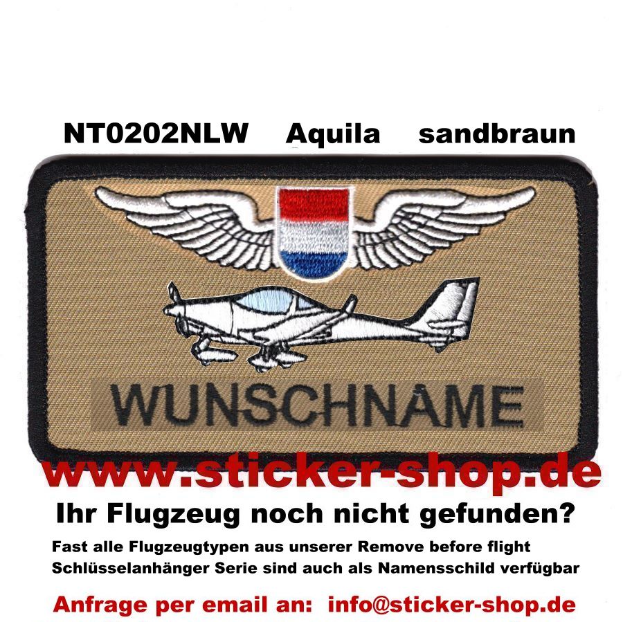 Aquila, Piloten, Namensschild, nametag, Aufnäher, patch, NL | Sticker ...