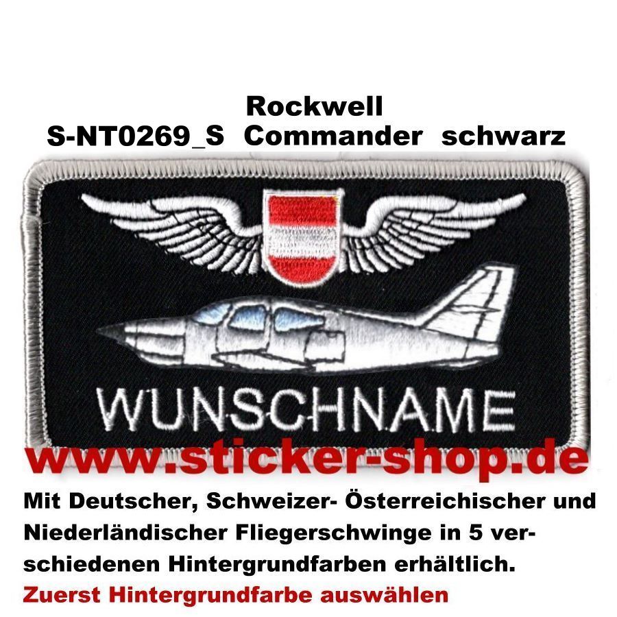 Rockwell Commander, nametag, Piloten, Namensschild, Österreich ...