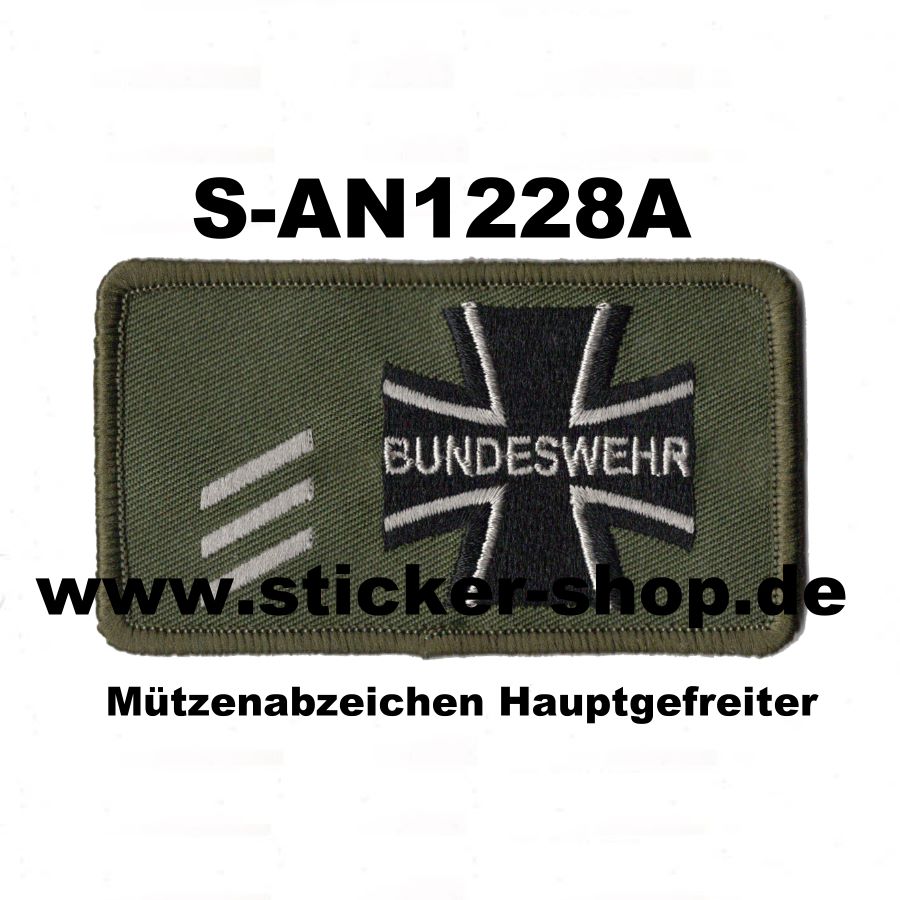 Hauptgefreiter, Rangabzeichen, Aufnäher, patch, Bundeswehr | Sticker ...
