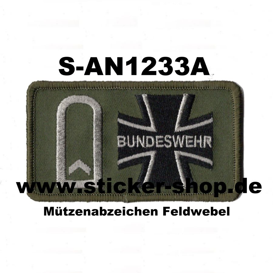 Aufnäher, Rangabzeichen, Feldwebel, patch, Bundeswehr, gestickt ...