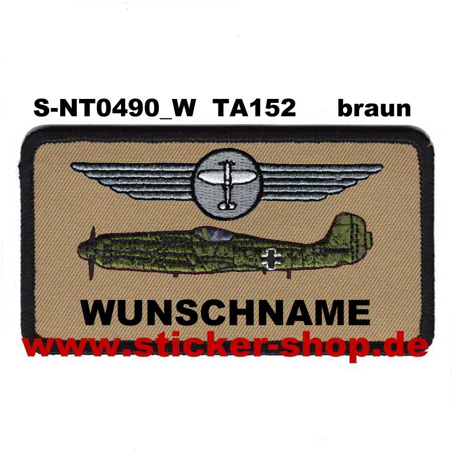 warbird, Pilotenschwinge, nametag, Namensschild, TA152, Aufnäher, patch ...