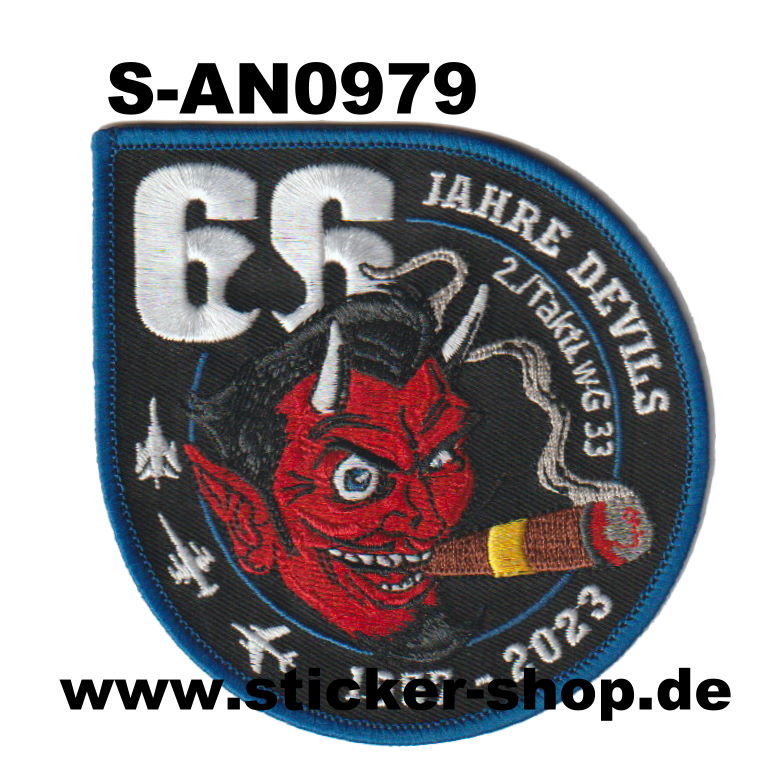 2. Staffel, TaktLwG 33, 66 Jahre Devils, Aufnäher, patch, Luftwaffe ...