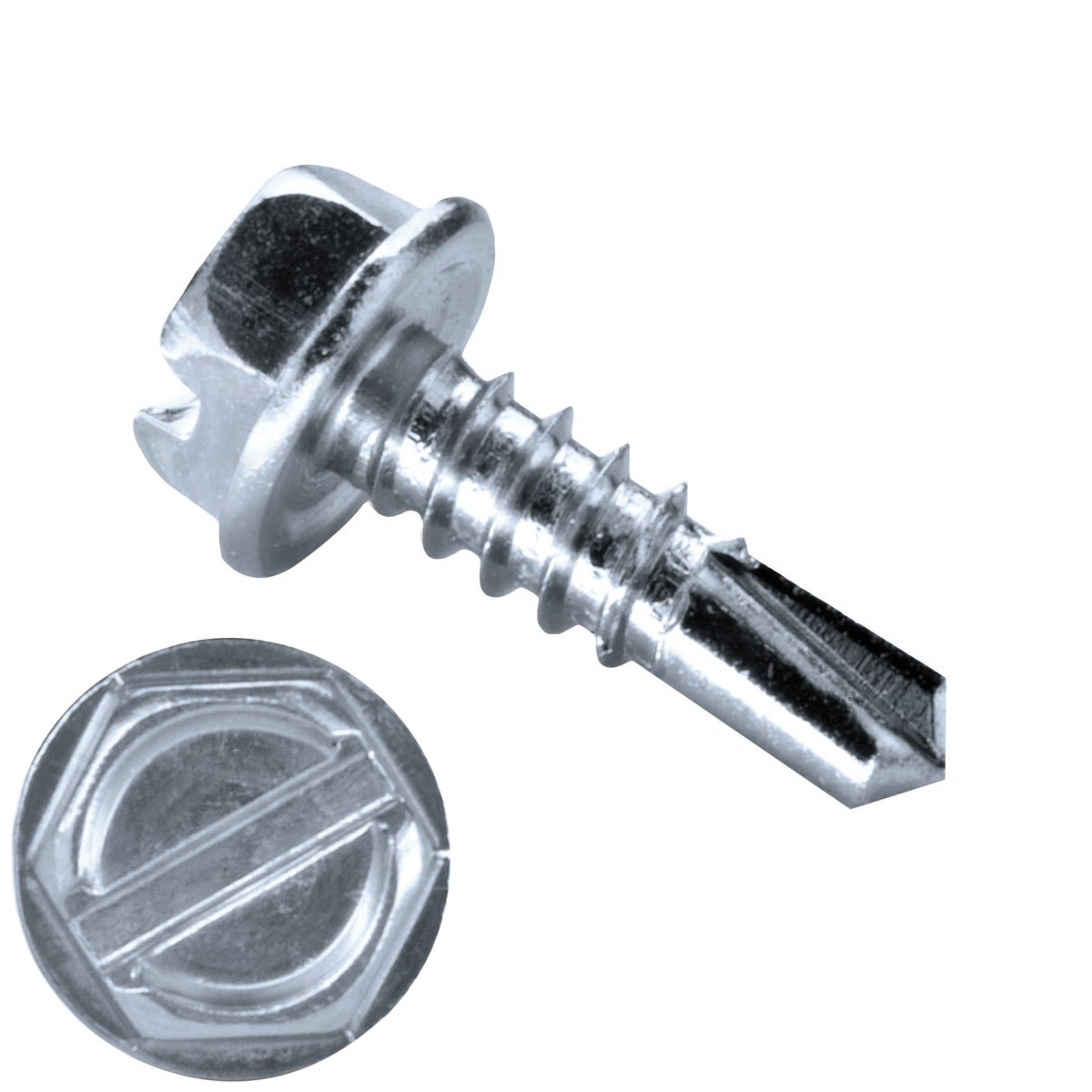 Bohrschrauben (Ø x L) 4,2 x 16,0 mm Stahl verzinkt mit angepresster ...