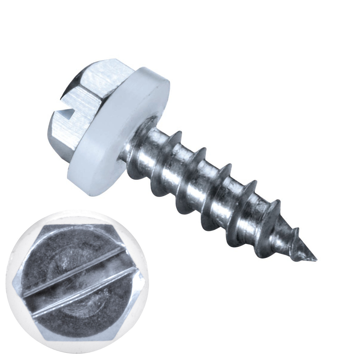 Blechschrauben mit PA Scheibe (Ø x L) 4,2 x 9,5 mm Stahl verzinkt ...