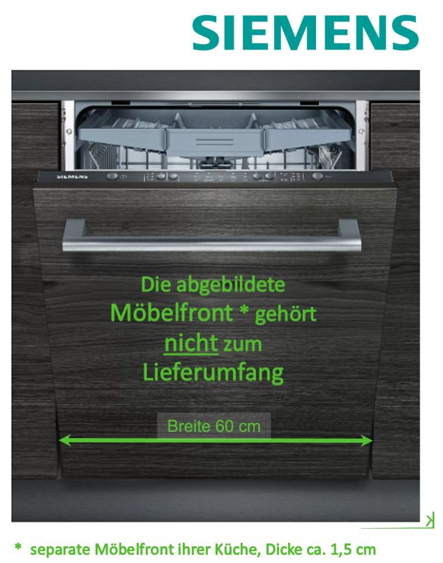 Siemens Geschirrspüler SN615X03EE - vollintegrierbar, 60cm, extrem ...