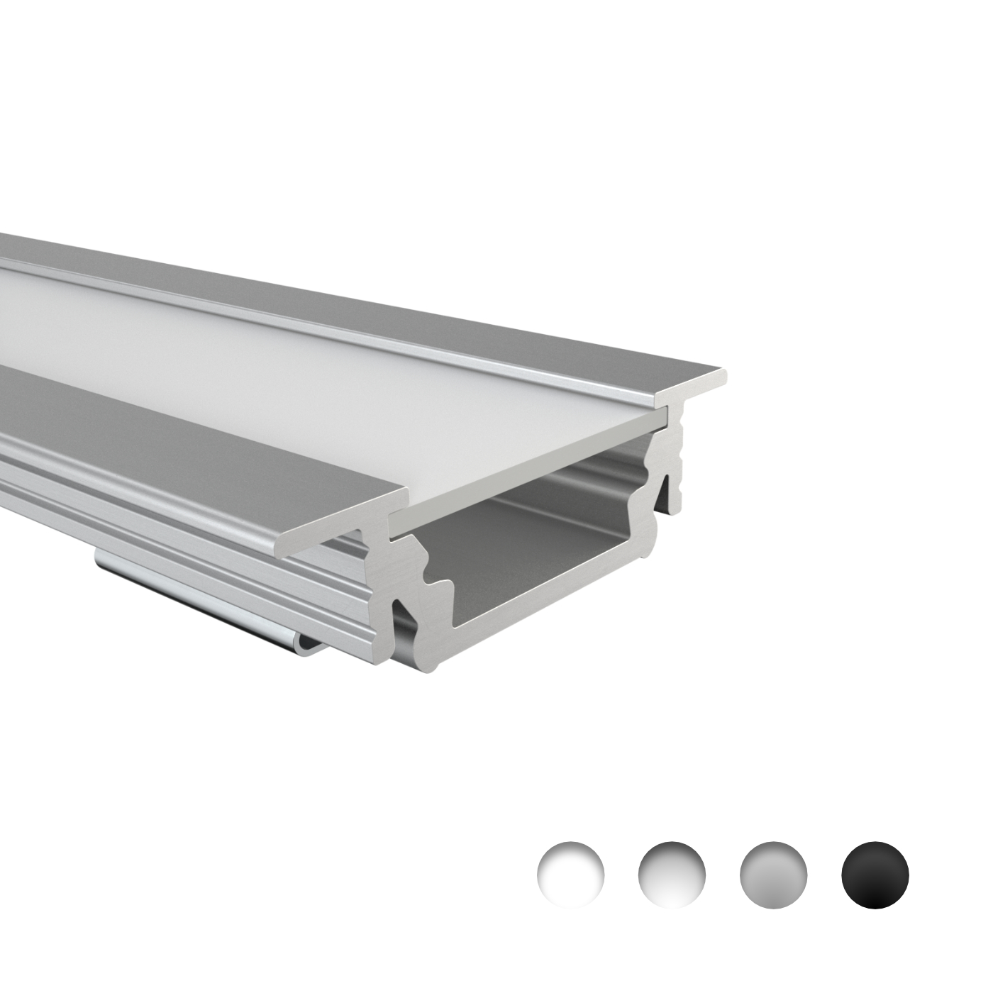 LED Alu Einbauprofil Flügel-Profil für 10 mm LED-Streifen mit ...