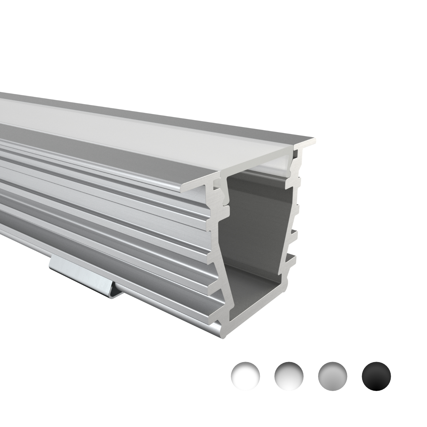 LED Alu Profile Einbauprofil / Flügel-Profil für 10 mm LED-Streifen mit ...