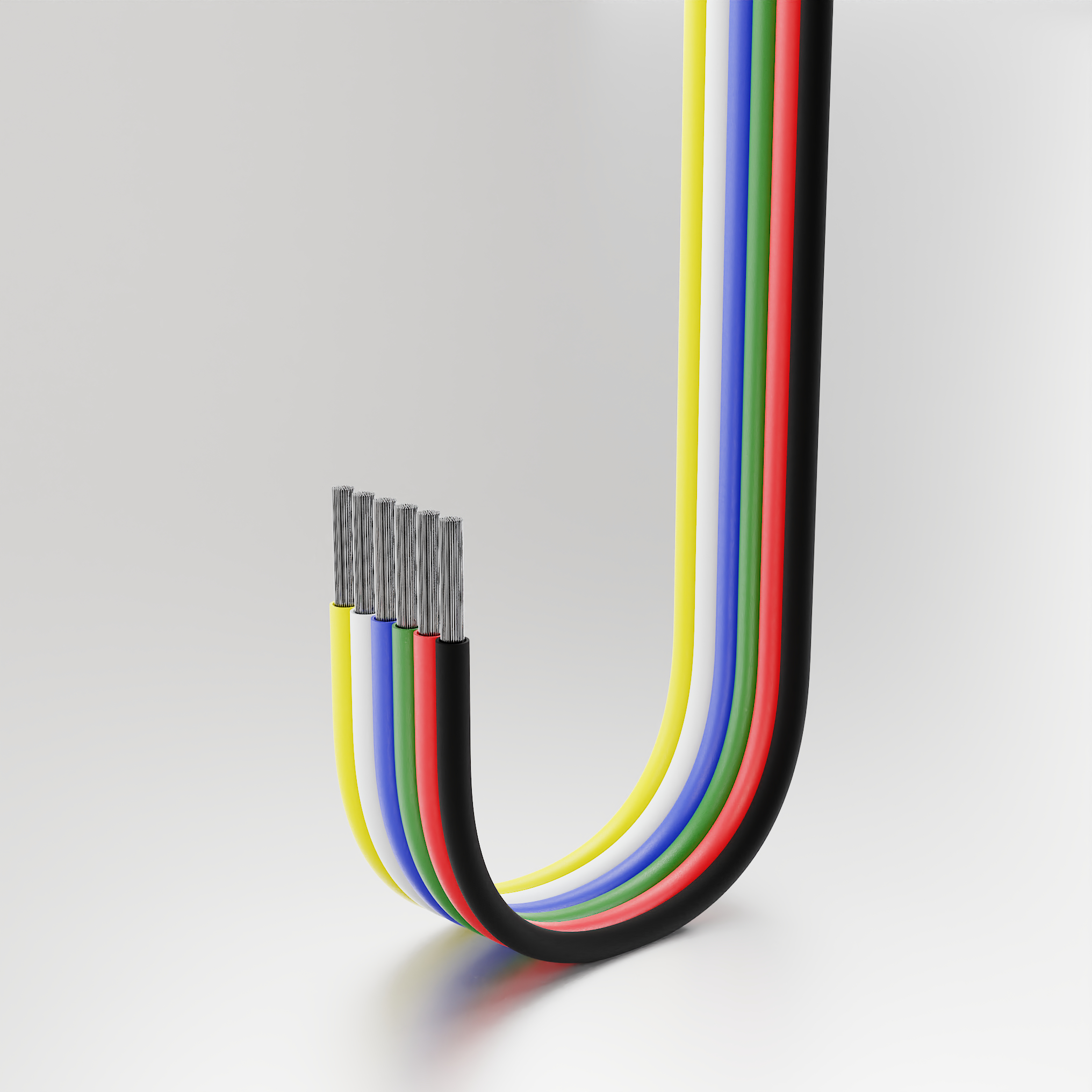 Kabel - RGB-CCT / RGBW + WW Flachbandkabel 6 Adrig / 6 x 0,5 ...