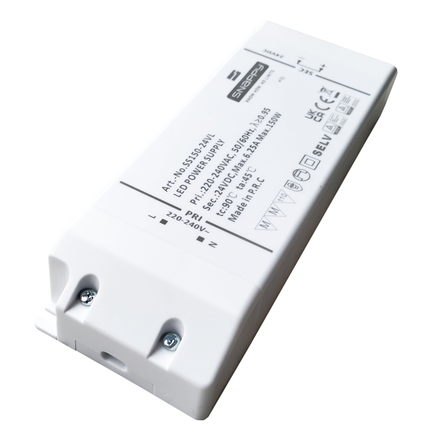 Snappy Netzteil 150 Watt 24V DC IP20 Trafo SS150-24VL | alu-profile-led ...