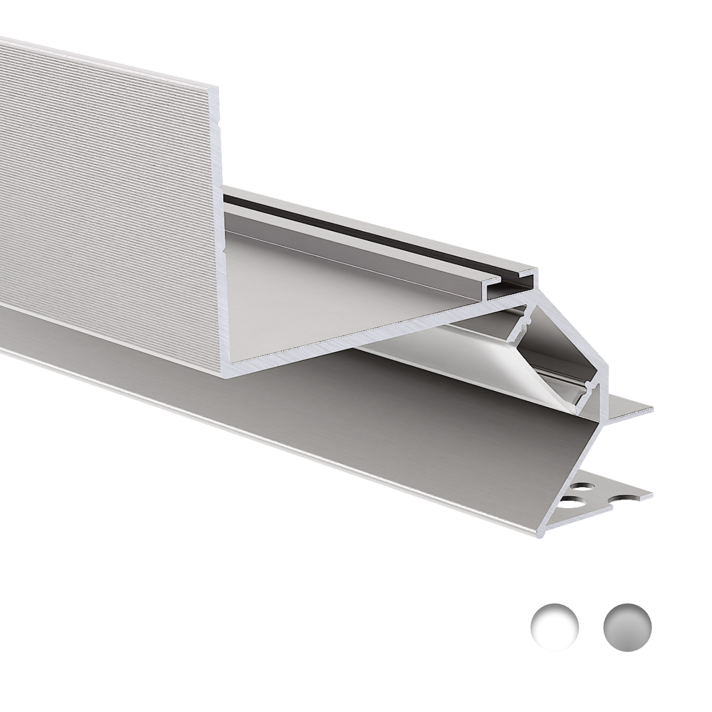 LED Alu Schattenfugenprofil für bis zu 16 mm LED-Streifen mit ...