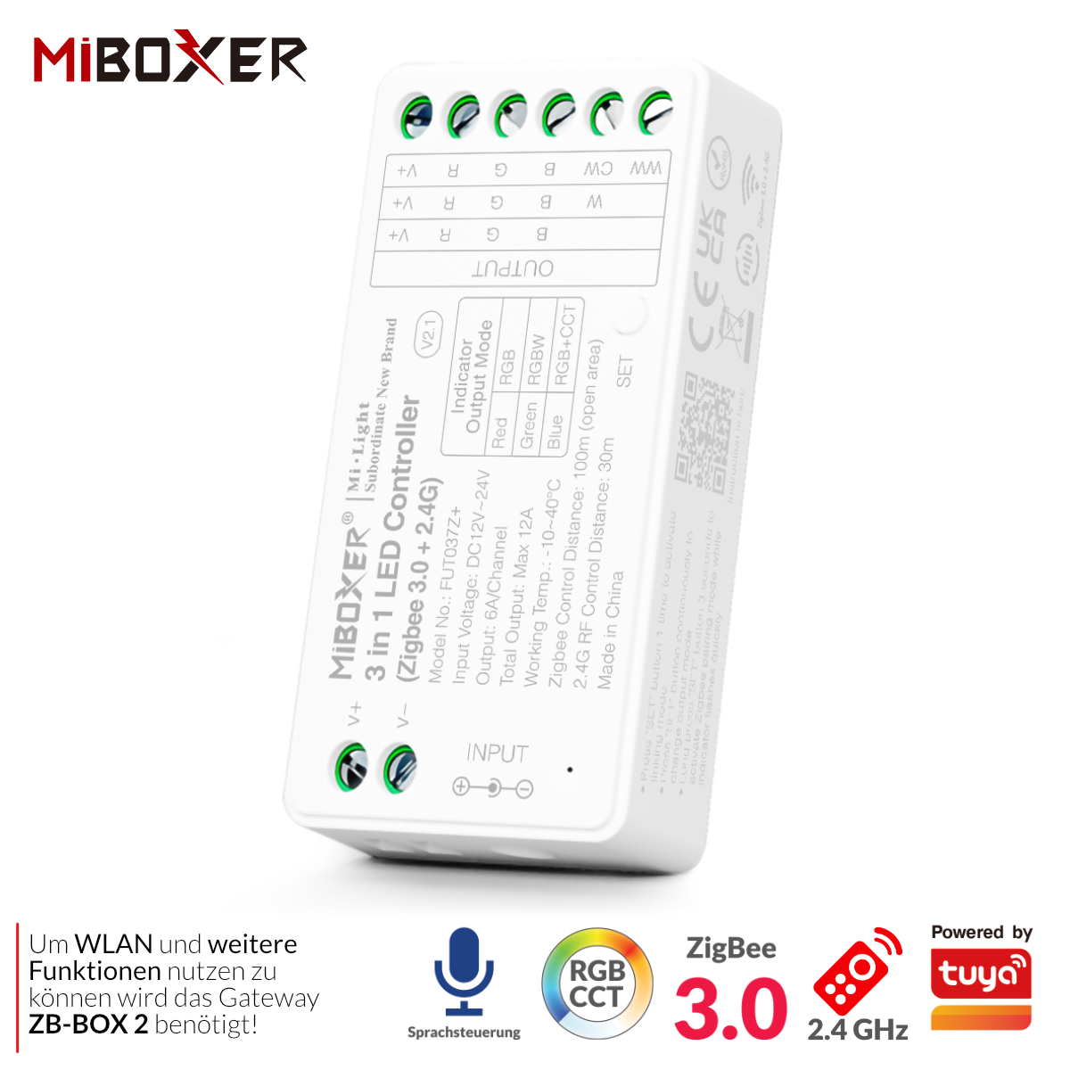 3-in-1 LED-Controller | RGB | RGBW | RGB+CCT | Zigbee 3.0 + 2,4GHz ...