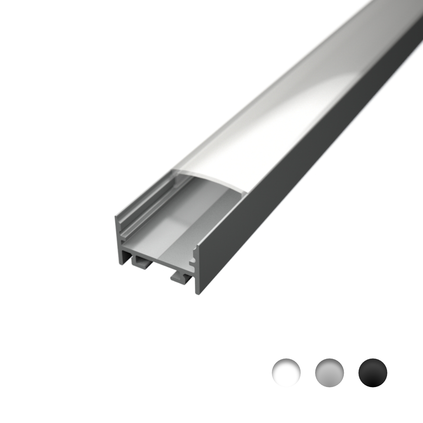 LED Alu Profile Aufputzprofil / U-Profil für 13 mm LED-Streifen - Hron ...