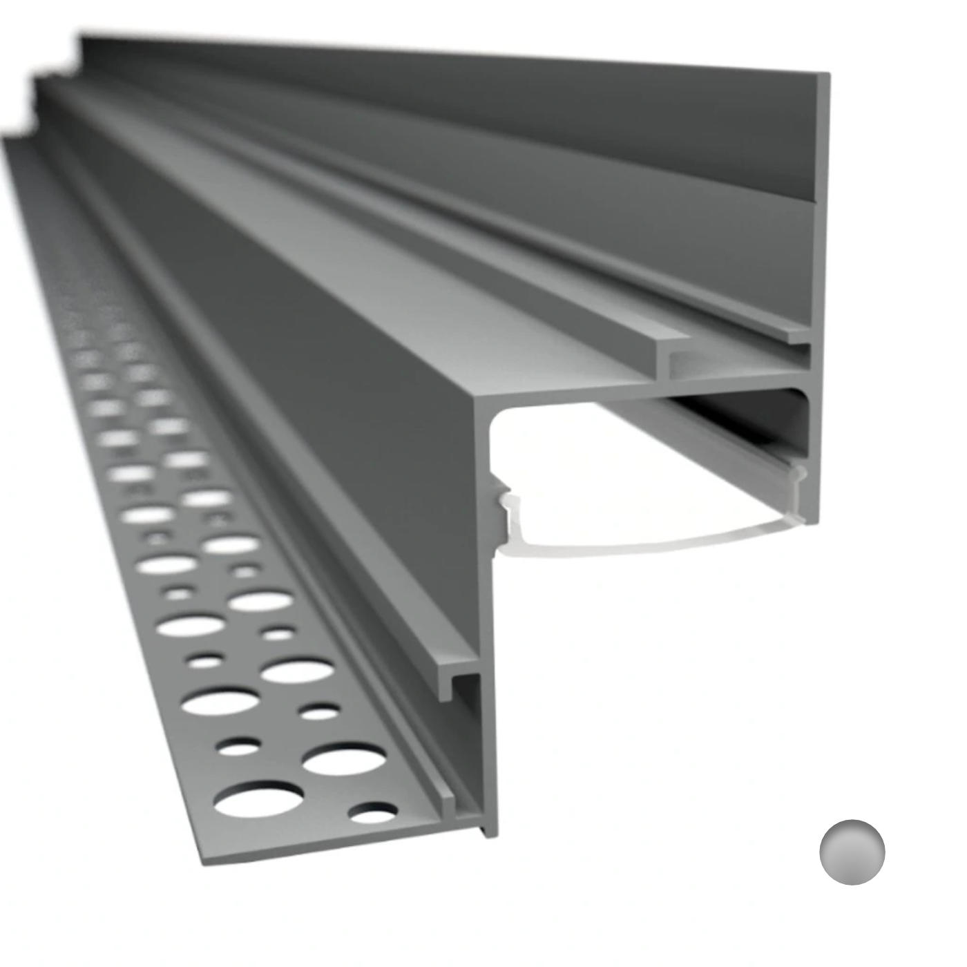 LED Alu Trockenbauprofil für 23 mm LED-Streifen mit einklickbarer ...