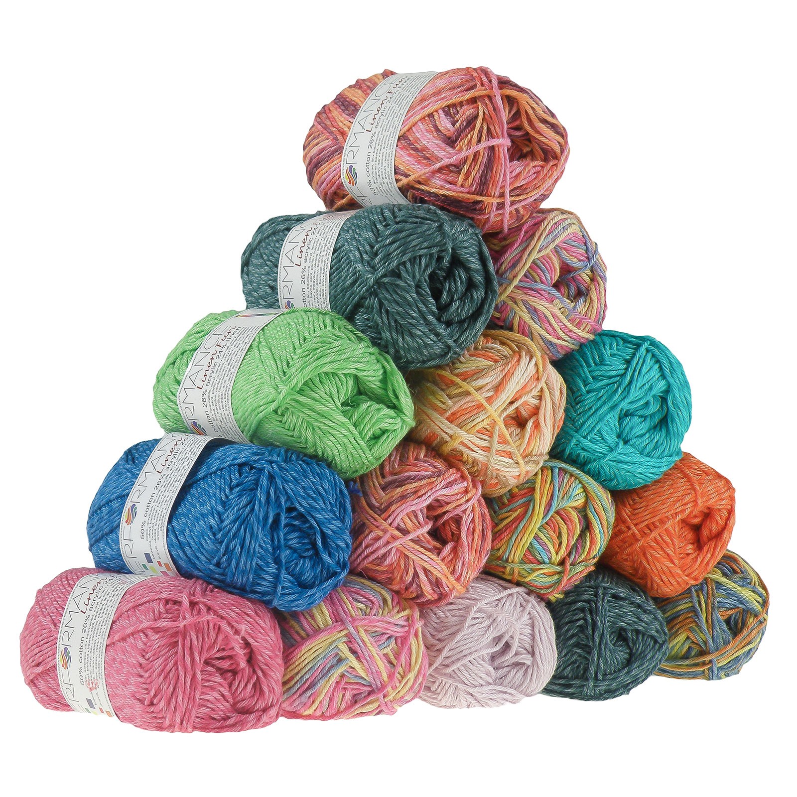 50g Strickgarn Linen Fun Mischgarn Häkelgarn Strick-Garn Farbauswahl ...