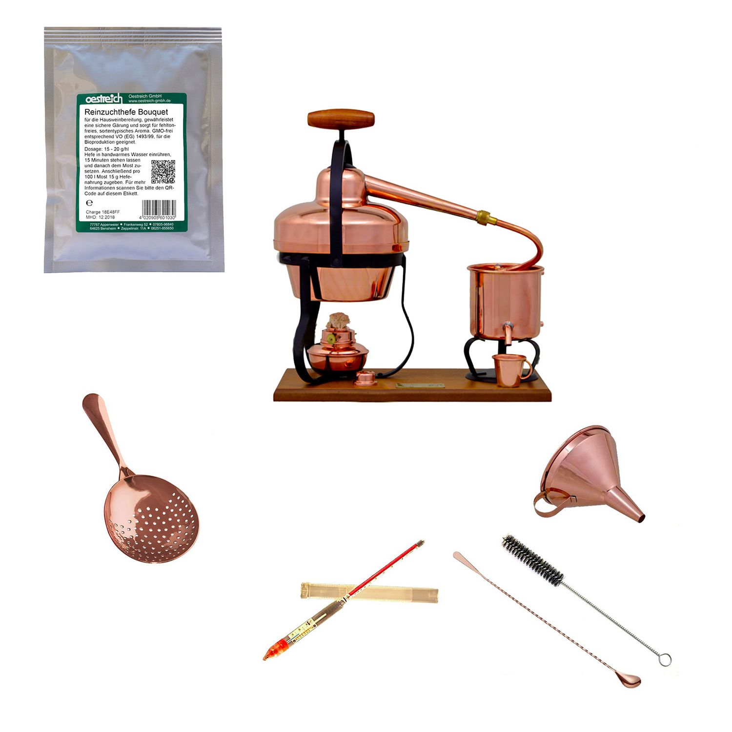  Bundle Complete Set Distillery Alembic Alcohol Distiller Copper