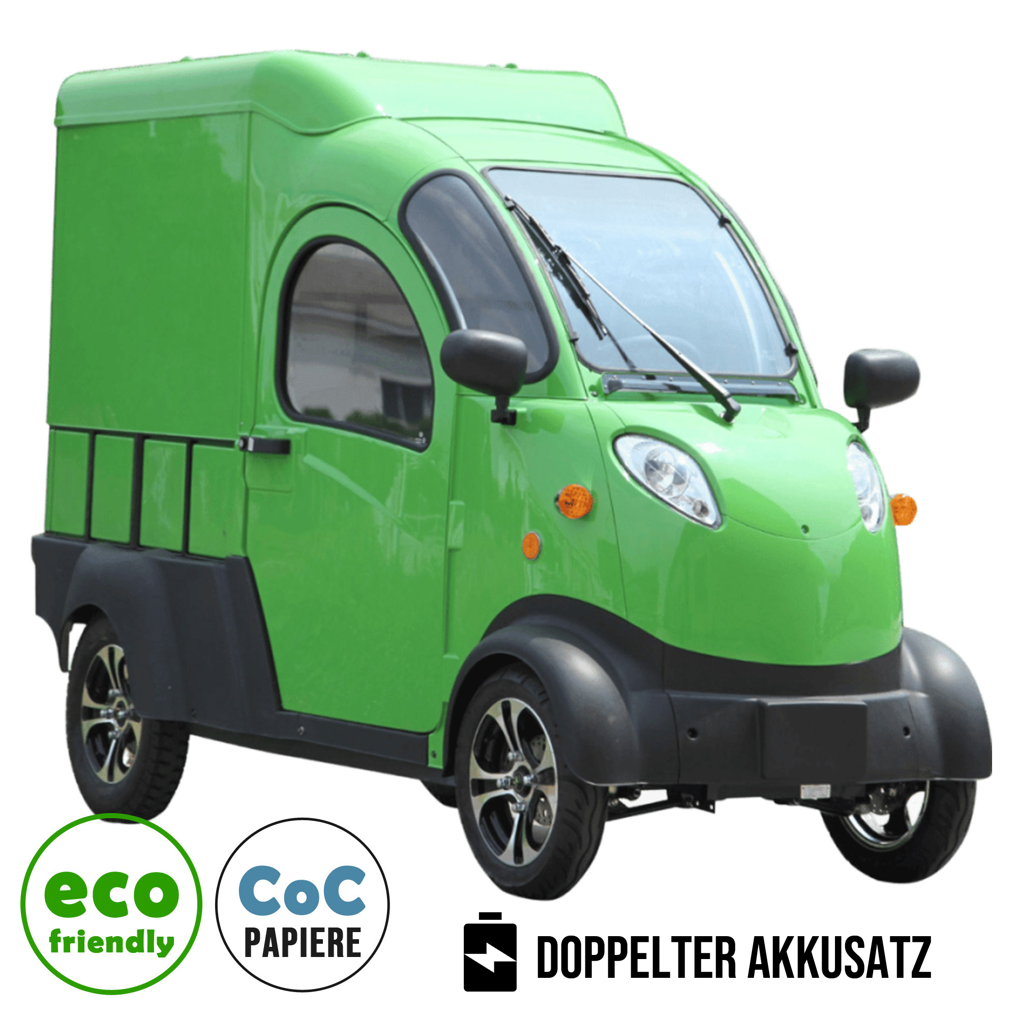 Cargo Volt Truck Elektro Lastenrad mit Kabine 4-Rad Kabinenroller mit ...