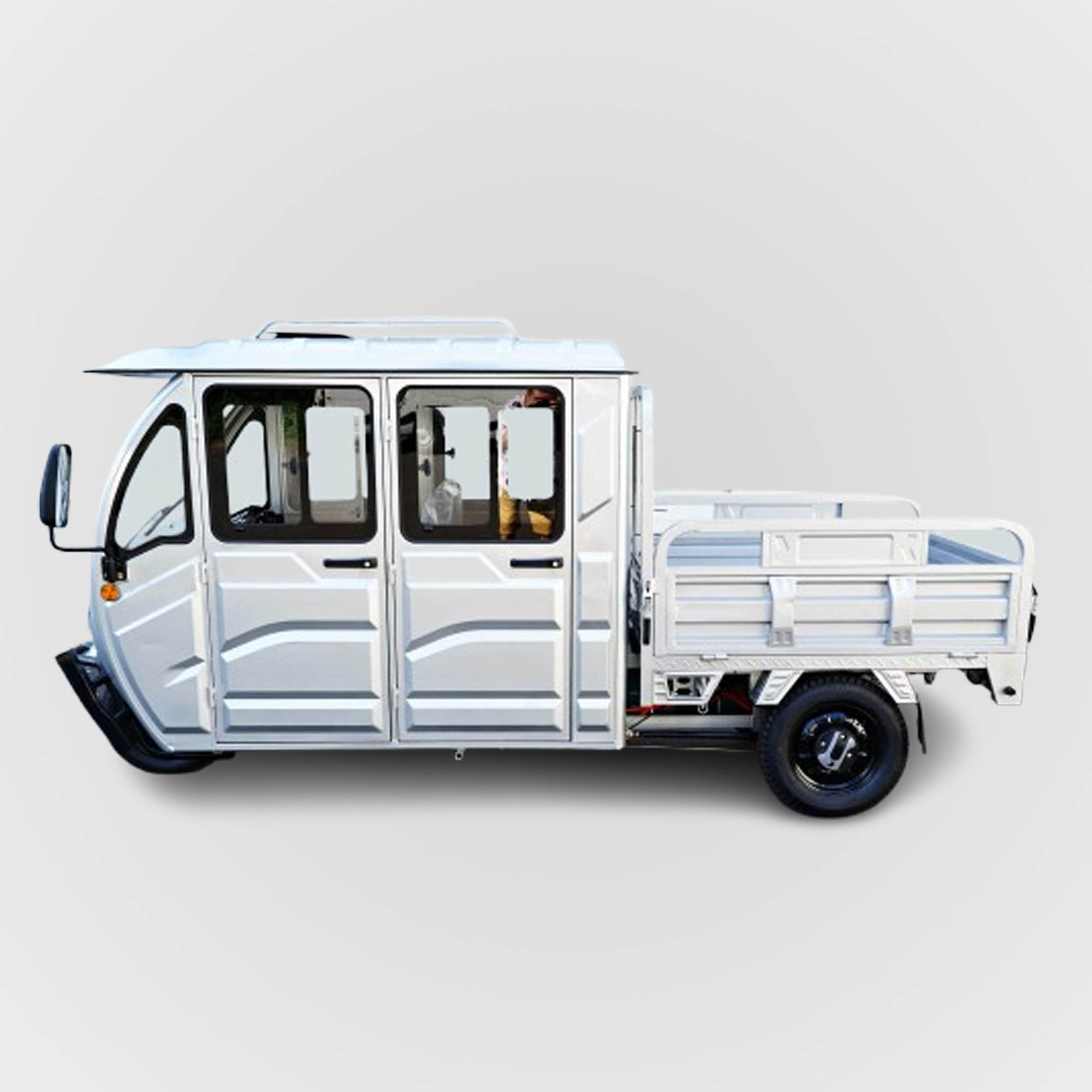 Elektro Lastendreirad Urban Hopper Cargo Volt Pro Twin mit Doppelkabine 2-Sitzer B-Ware Sliber ...