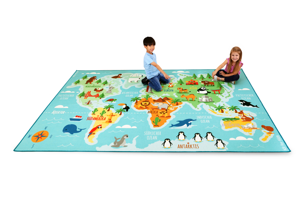 Spielteppich Weltkarte, rechteckig | Happy Kidz
