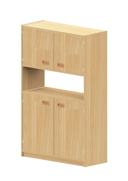 BasicPlus Hochschrank, oben Doppeltür, unten Doppeltür, B: 102 cm ...