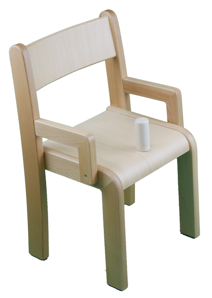 BasicPlus Krippenstuhl, Armlehnen u. Knoppel, Sitzhöhen 21 und 26 cm ...