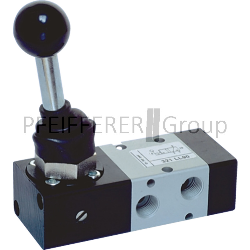 Pneumatik Handventil Nennweite 5 3/2 - Wege VAZ-HHH320-NG-1/8 3/2 ...