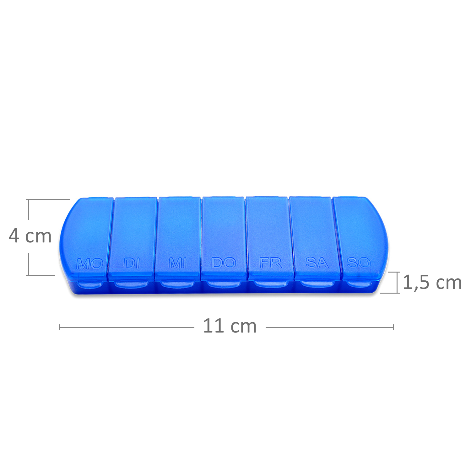Schramm® Tablettenbox 11x4x1,5cm Pillen Tabletten Box Schachtel ...