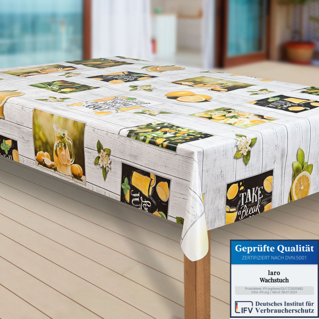 Wachstuch-Tischdecken Zitrone Zitronenbaum gelb rechteckig | laro