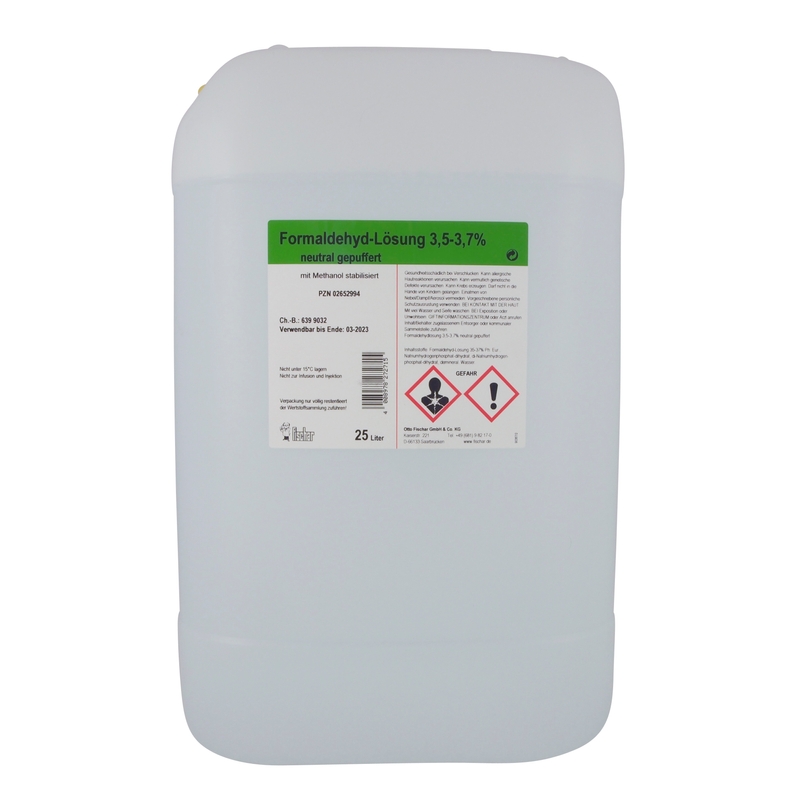 Formaldehyd-Lösung 3,5-3,7 % gepuffert 25 L | Ceres Webshop