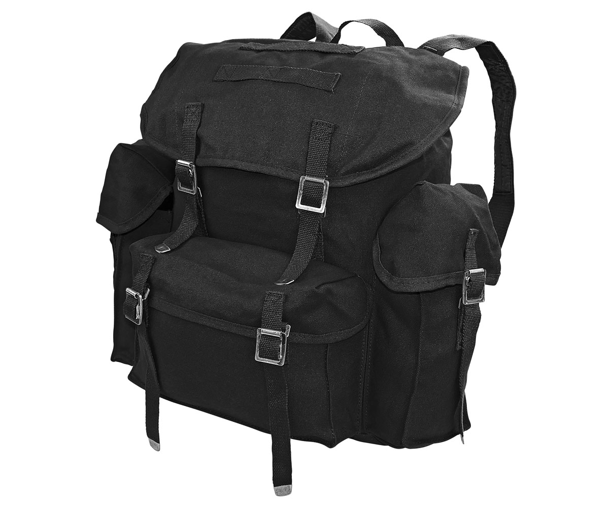 Rucksack BW Canvas Schwarz Commando Industries