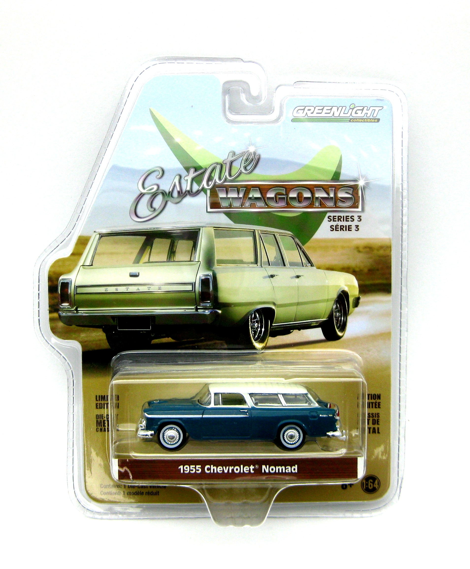 Greenlight 1955 Chevrolet Nomad Regal Turquoise/India Ivory 1:64 ...