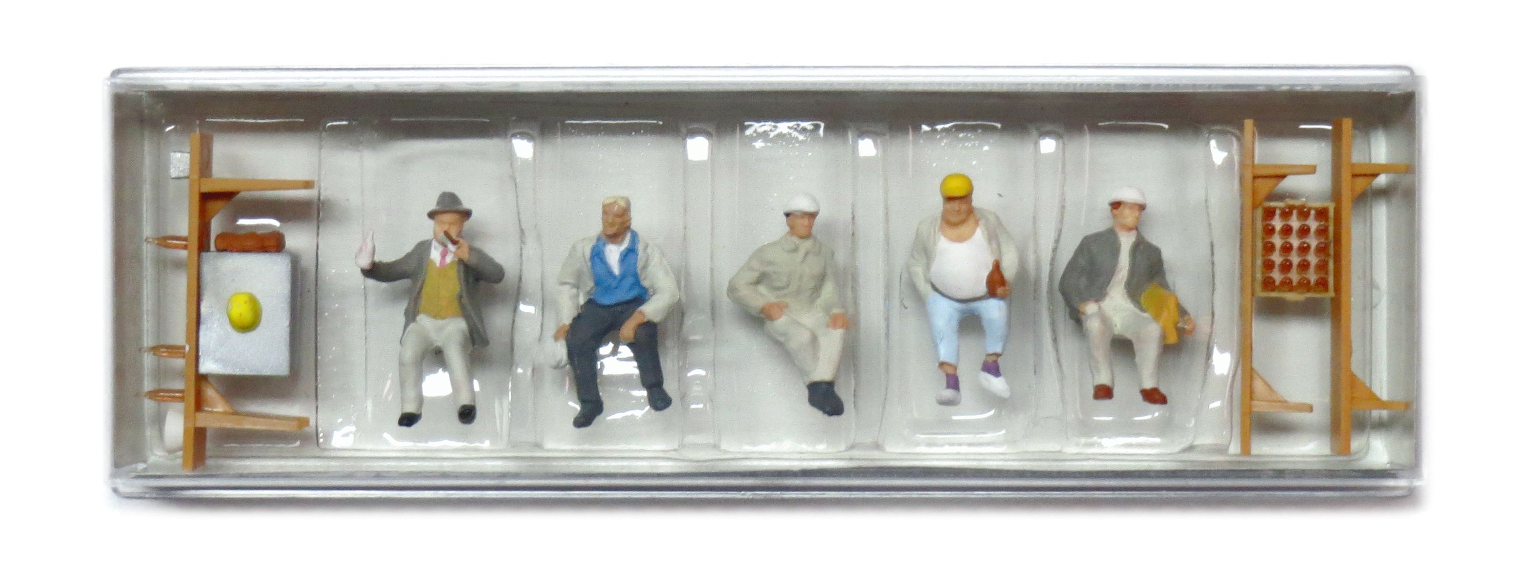 Preiser 10338 Bauarbeiter in der Pause Spur H0 1:87 | Modelle Alles Gute