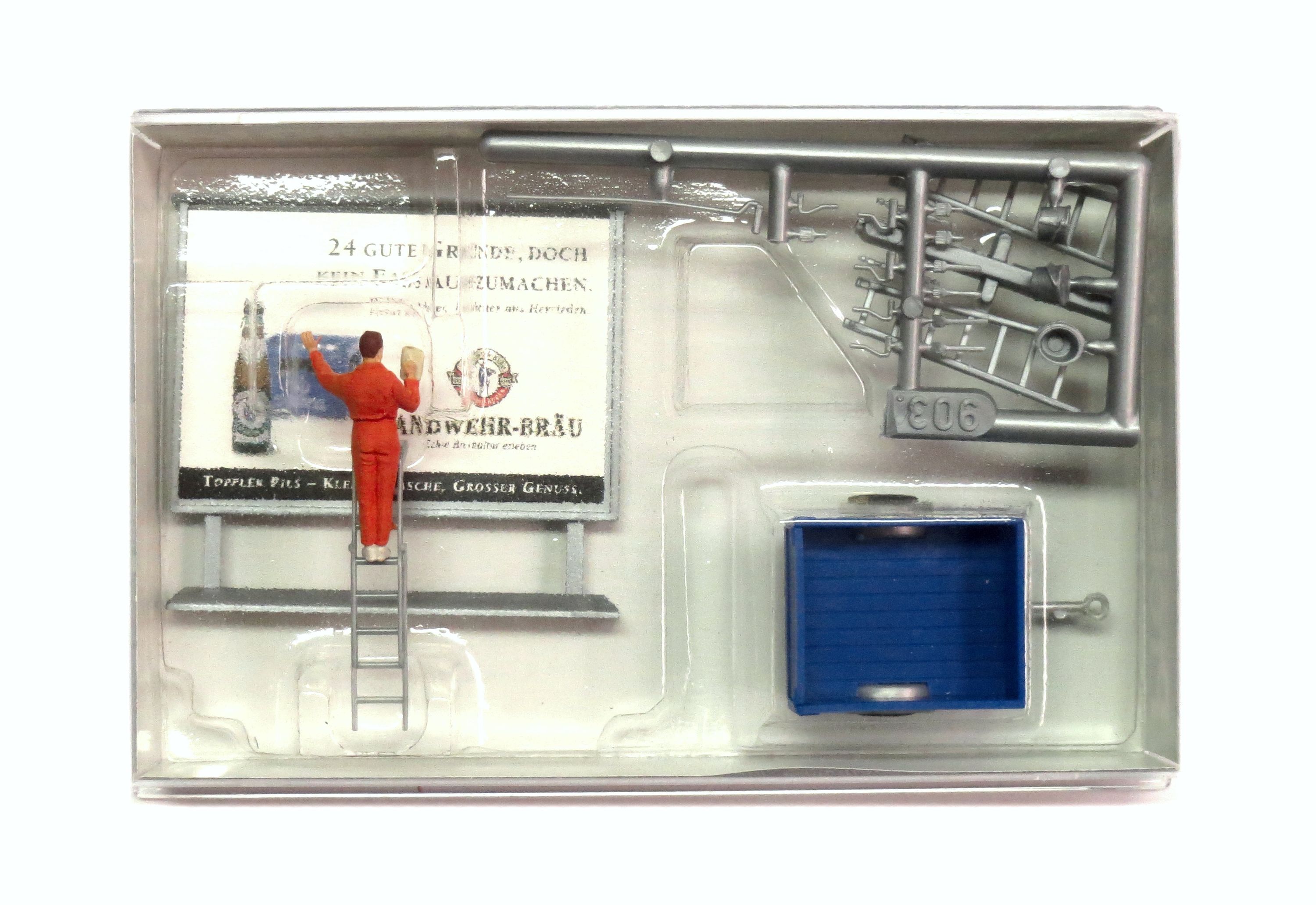 Preiser 10526 Plakatkleber auf Leiter Spur H0 1:87 | Modelle Alles Gute