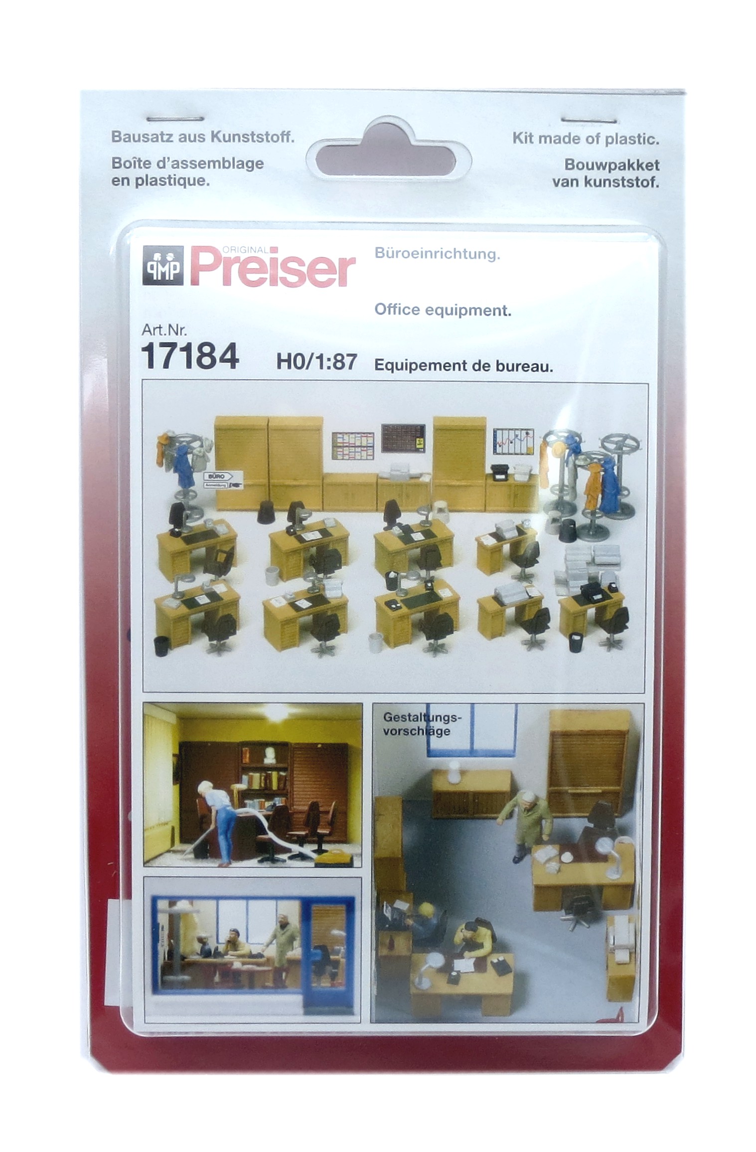 Preiser 17184 Büroeinrichtung. Bausatz Spur H0 1:87 | Modelle Alles Gute